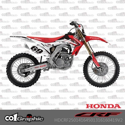 GRAPHICS DECALS STICKERS FULL KIT FOR HONDA CRF250R 2014-2017 CRF450R ...