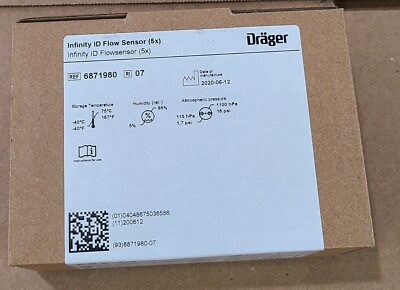 Drager Infinity ID Flow Sensor ABS Ref # 6871980 5/PACK Brand-New ...