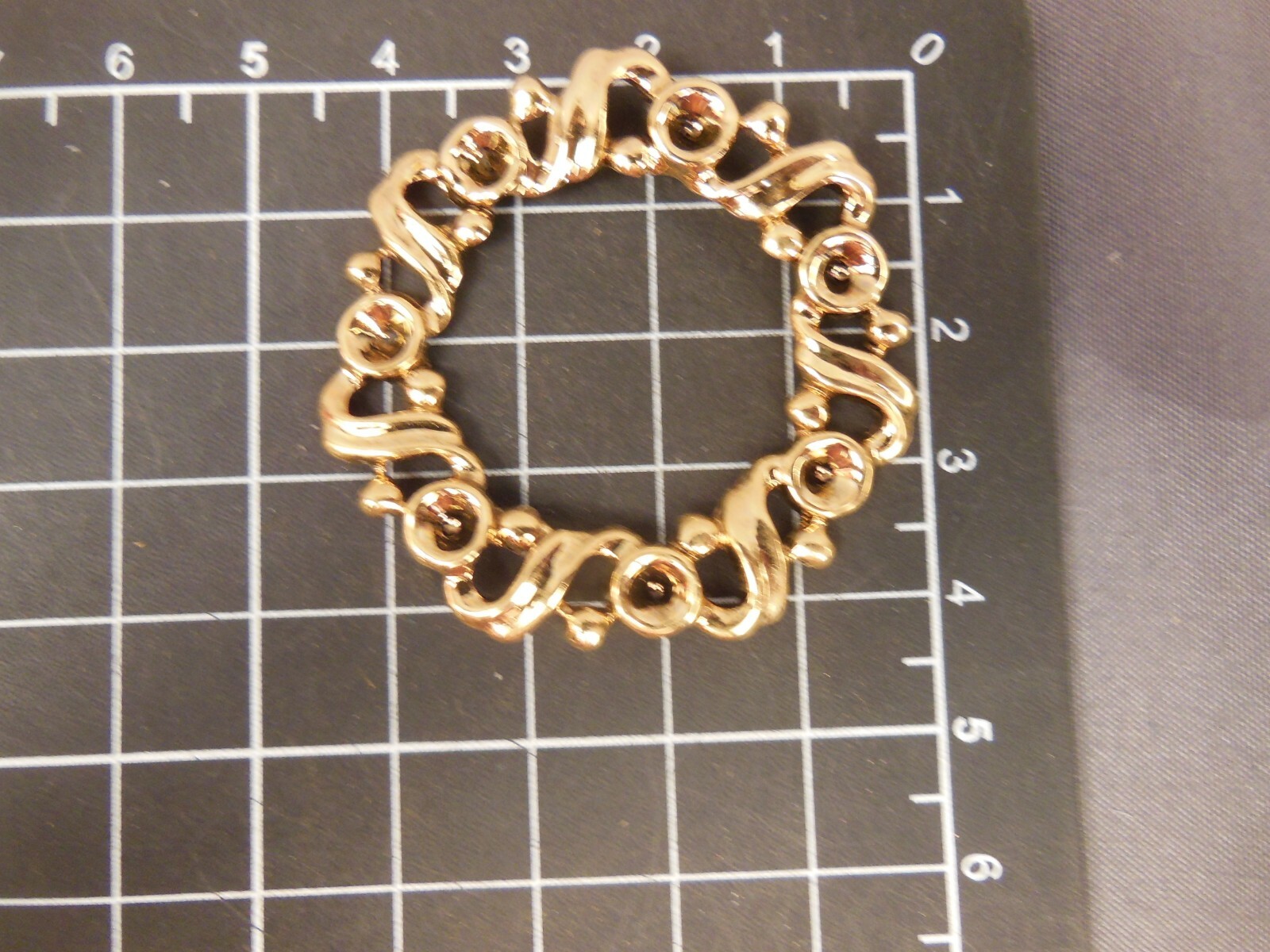 Filigree Cartouche frame w/settings brass stamping jewelry finding ...