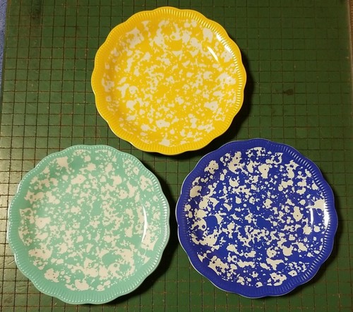 PIONEER WOMAN COUNTRY SPLATTER DESIGN APPETIZER 6.5" MELAMINE PLATES ...