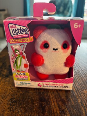 REAL LITTLES PLUSHIE Panda Backpack With 4 Real Working Surprises ...