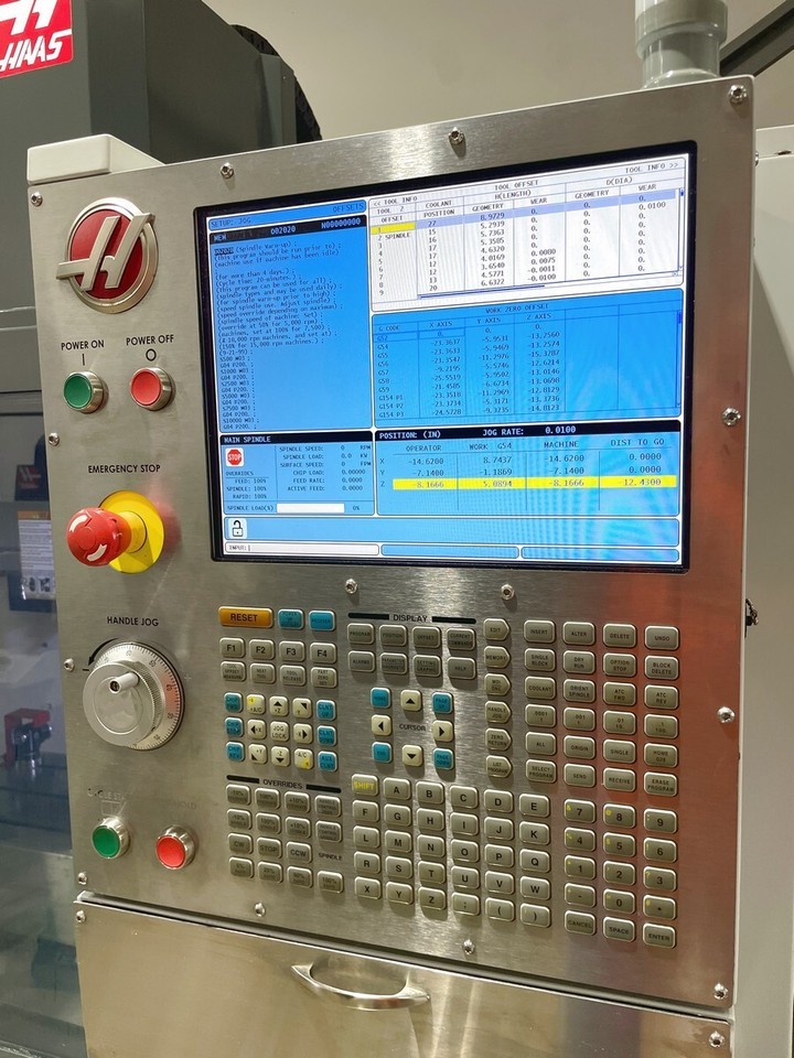 HAAS VF-2 CNC VMC, Probing Systems, Auger, 4th Drive, PCool, Remote Jog ...