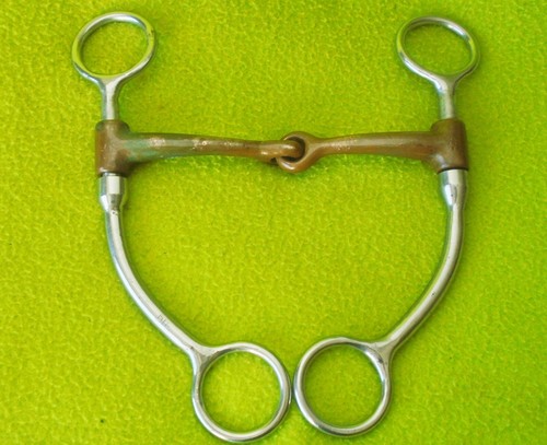 DH Don HANSEN HandMade Mild Slide Gag Action MED Shank Snaffle BIT~HARD ...