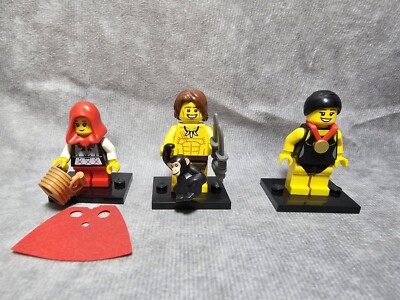 3x LEGO Series 7 Collectible Minifigures 8831 Swimmer, Jungle Boy ...
