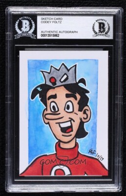 Archie Comic Jughead Jones Riverdale Original Art Sketch Card 1/1 BAS ...