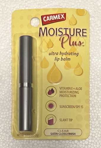 (1) Carmex MOISTURE PLUS Ultra HYDRATING LIP BALM CLEAR SATIN GLOSS FINISH | eBay