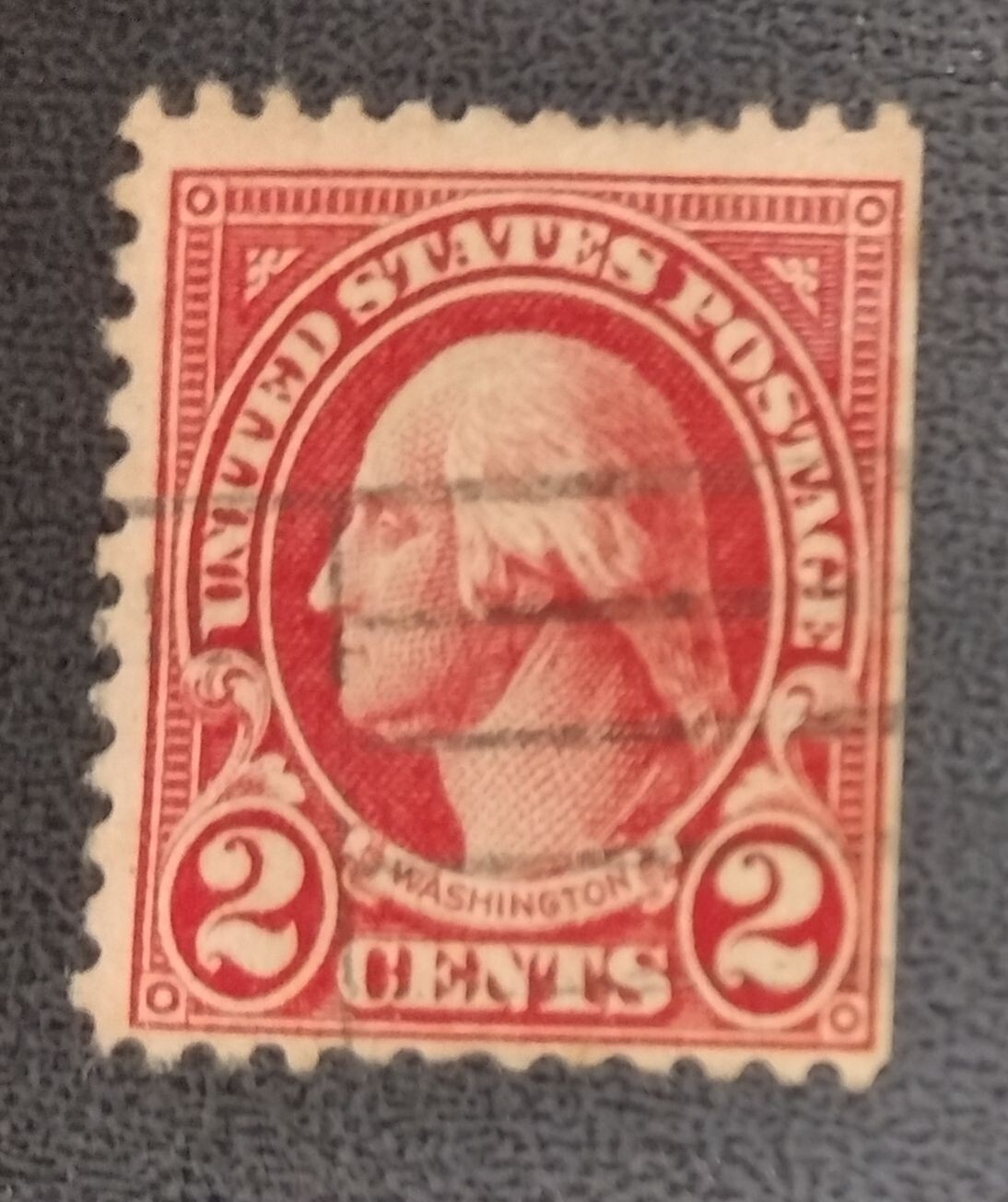 Rare used 2 CENT RED GEORGE WASHINGTON POSTAGE STAMP | eBay