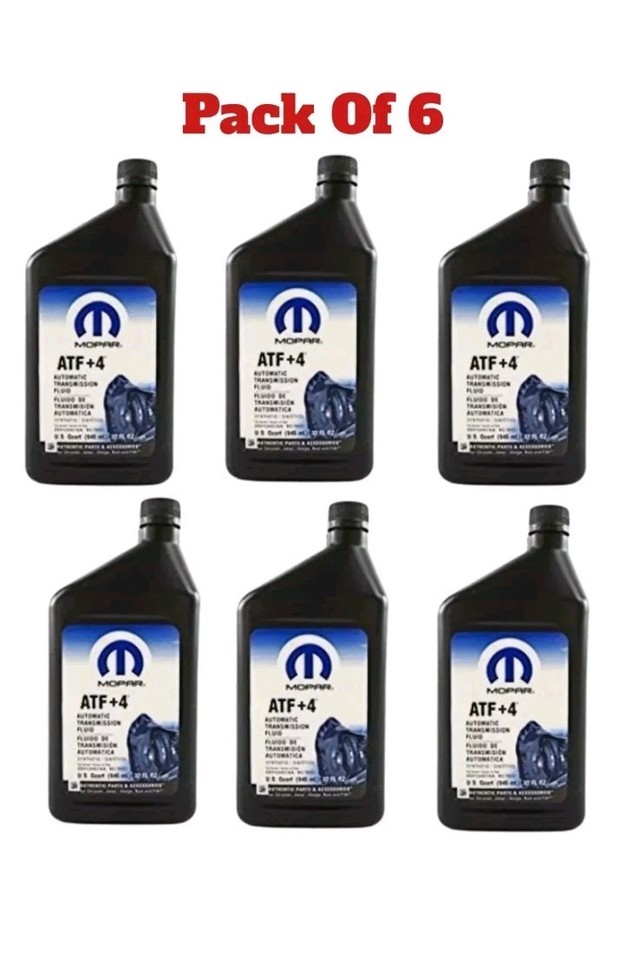 Mopar 68218057AB ATF+4 Automatic Transmission Fluid 1 Quart 6 Pack | eBay