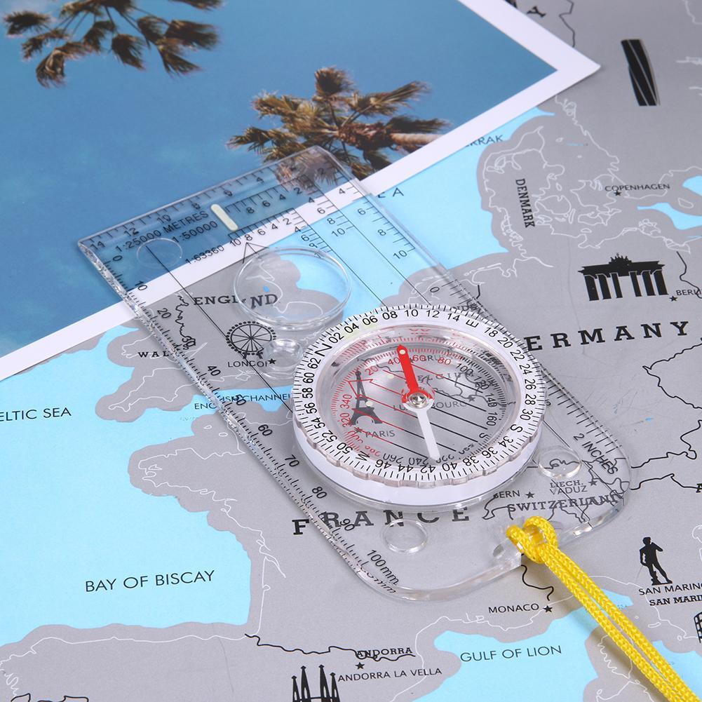 Orienteering Camping Scouts Baseplate Map Magnifying Compass Ruler ...