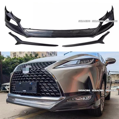 Fits 2020-2022 Lexus RX350 450h Real Carbon Fiber Front Bumper Lip Trim ...