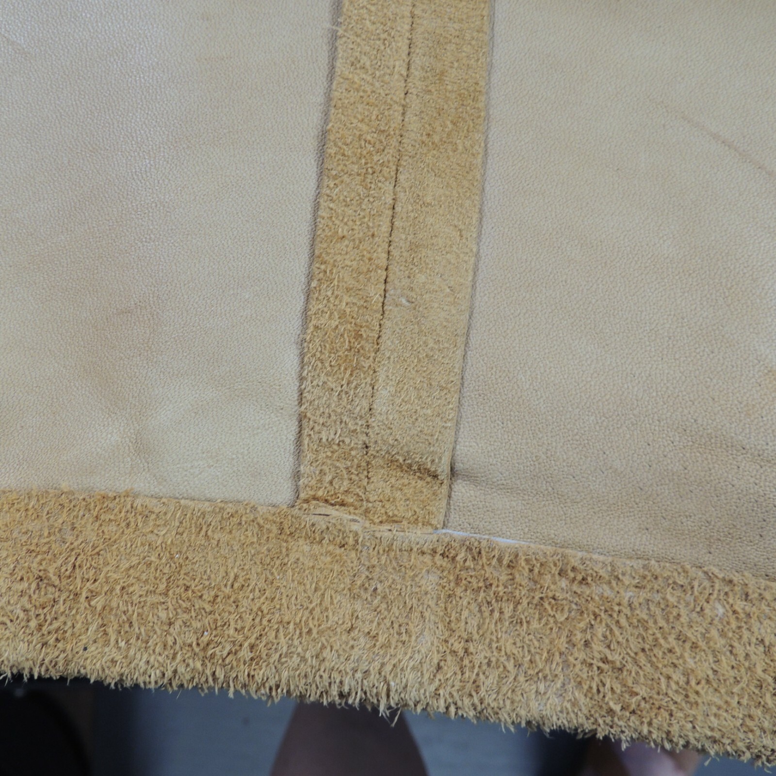 HEAVY Vintage MIGHTY MAC Sheepskin Fleece Lined Genuine Leather Suede ...