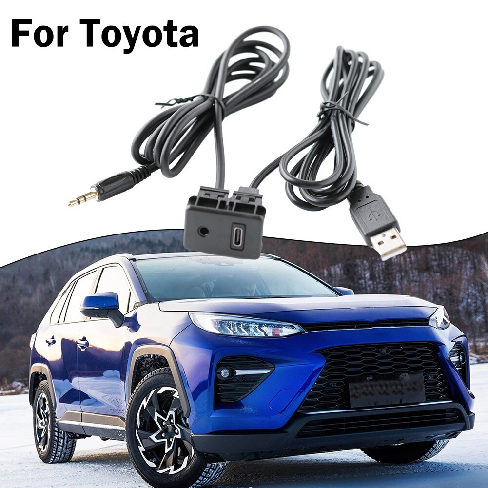 Reliable Performance Car Type C Port Panel AUX Adapter Cable for Toyota ...