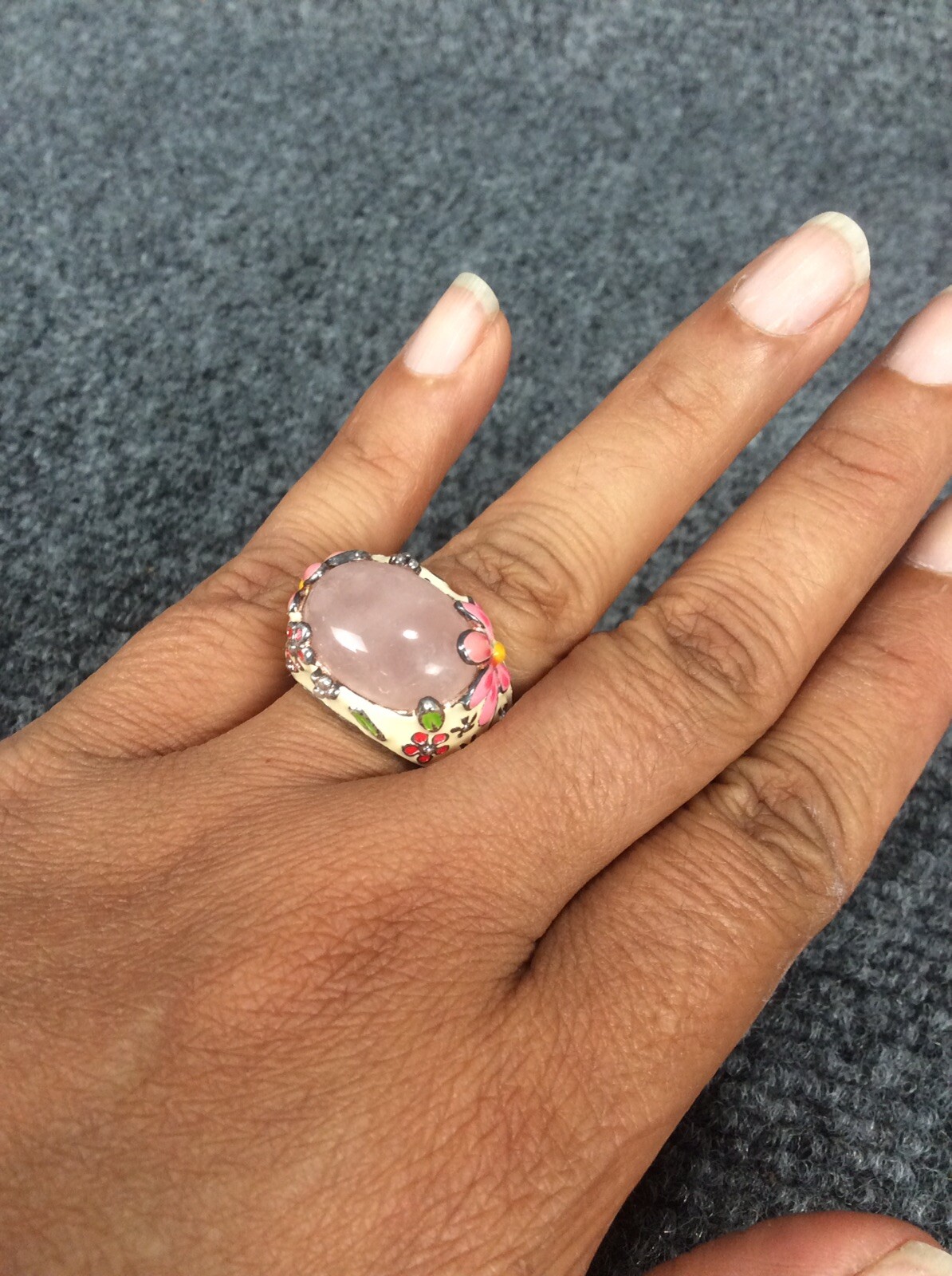 Beautiful David Sigal sterling silver 925 rose quartz… - Gem