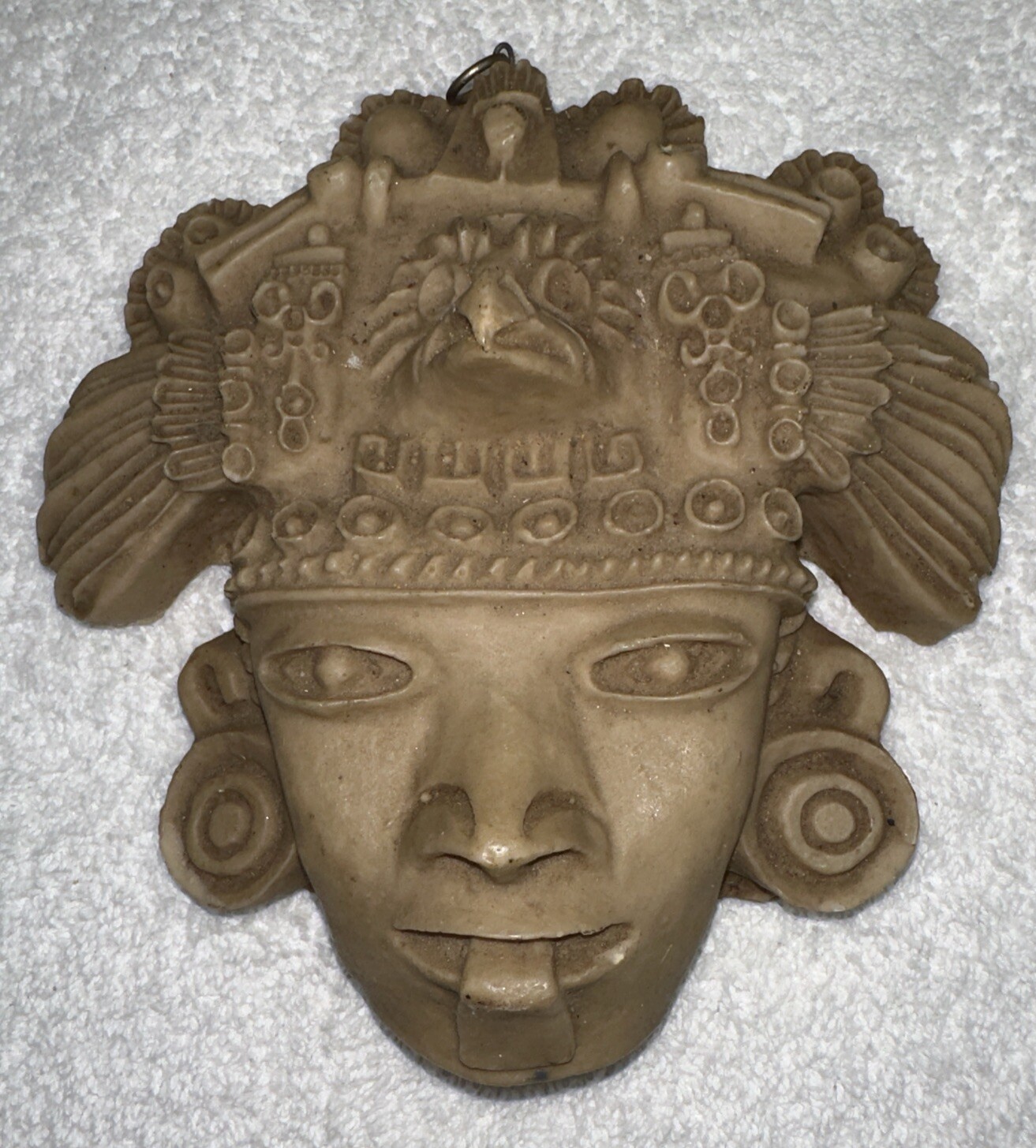 MEXICAN Aztec Mayan Figurine Vintage Clay Pottery Folk Art 6” Tall ...