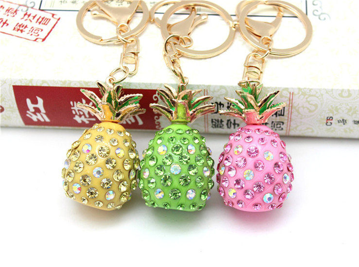 Pineapple Rhinestone Keychain Keyring Multicolor (You Choose!) NEW! | eBay