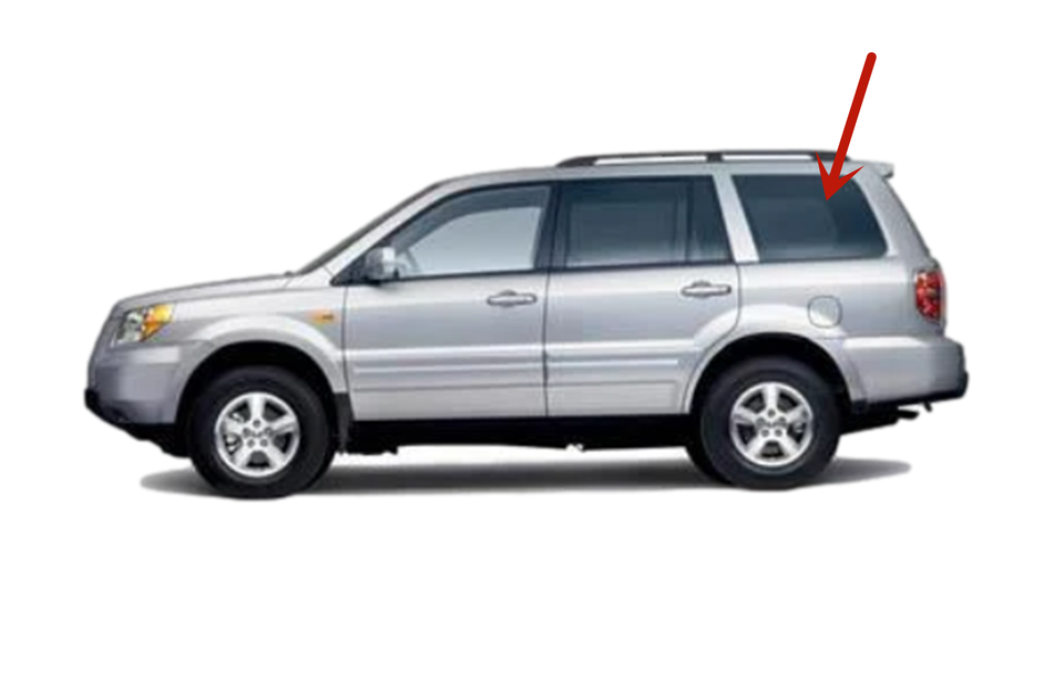 Fits 2003-2008 Honda Pilot Driver Left Side Rear Quarter Glass Window W ...