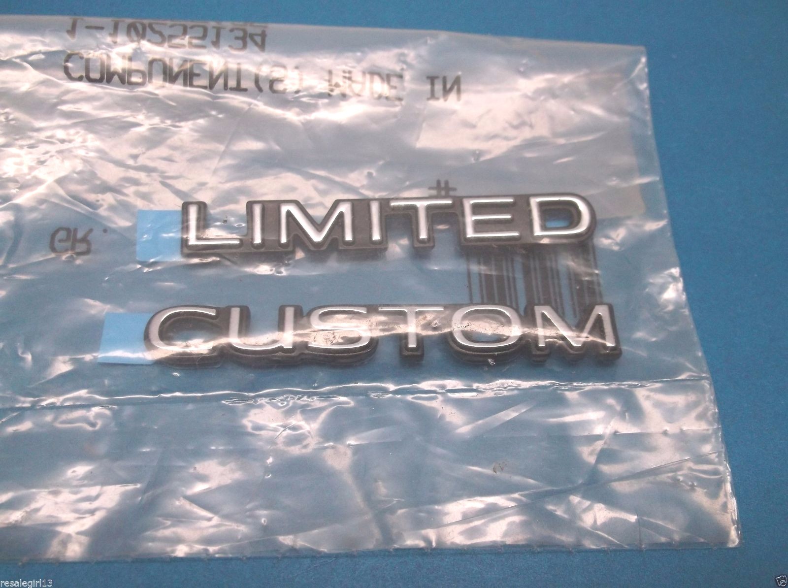 NEW Genuine GM OEM "Custom" and "Limited" Nameplates Decals Emblems ...