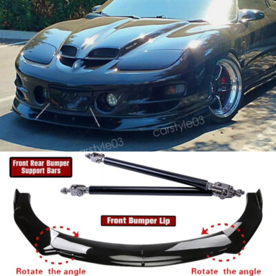 Front Bumper Lip Splitter Spoiler Body Kits & Strut Rods For Pontiac ...