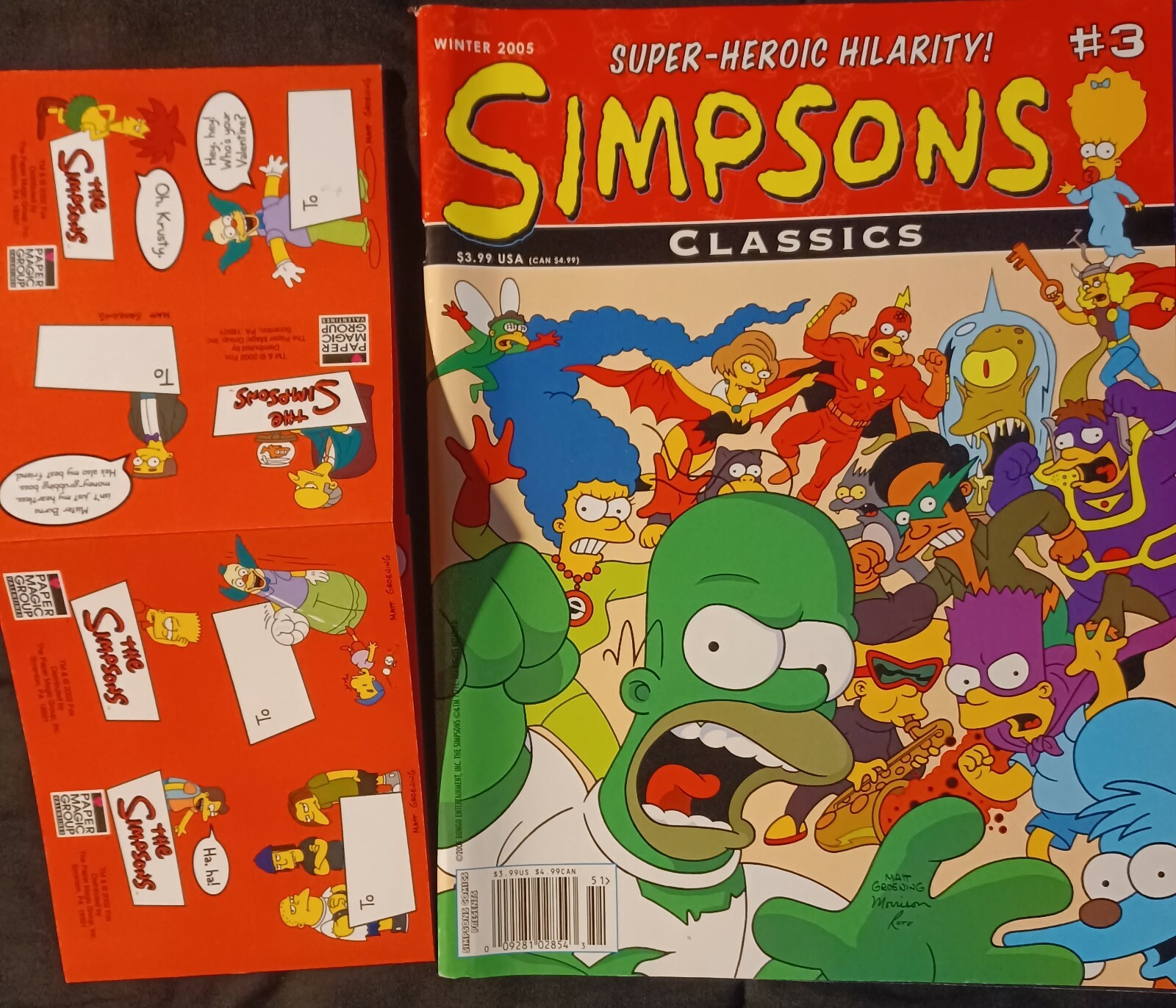 SIMPSONS CLASSICS MAGAZINE #3 WINTER 2005 + SIMPSONS VALENTINES | eBay
