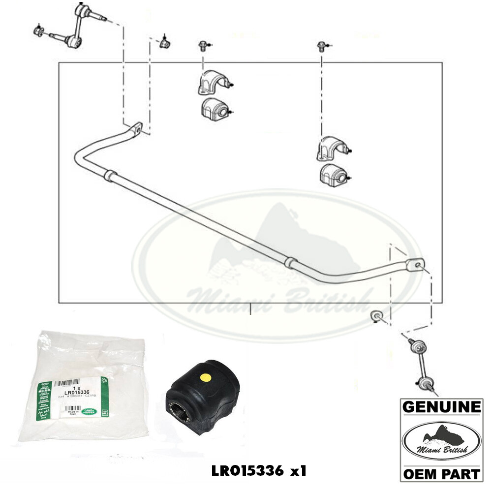 LAND ROVER REAR STABILIZER ANTI ROLL BAR BUSH BUSHING x1 LR3 LR4 ...