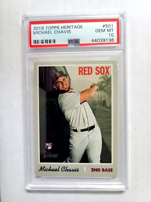 2019 Topps Heritage #501 Michael Chavis Rookie Card RED SOX | eBay