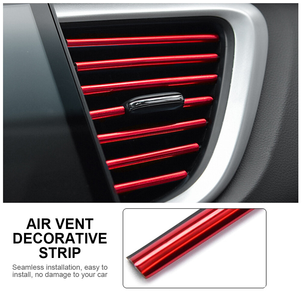 Air Outlet Cover U-shaped Car Decorative Strip for Car Decoration (Red ...