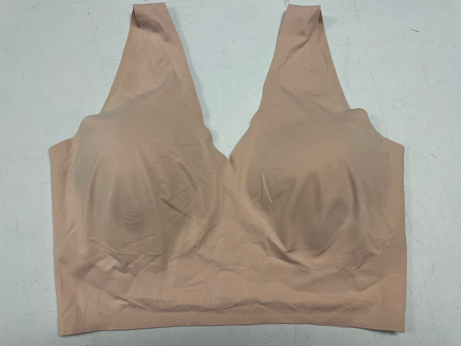 TRUE & CO 16802 Body V-Neck Bralette Padded Wire Free Bra Size Large ...