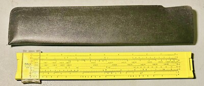 Vintage Pickett Microline 120 Slide Rule Yellow w/Black Case-in Great ...