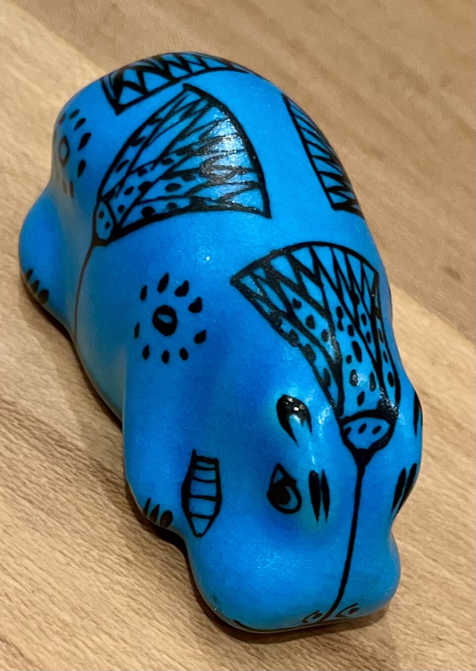 Metropolitan Museum of Art MMA William Ceramic Blue Hippo Hand painted ...
