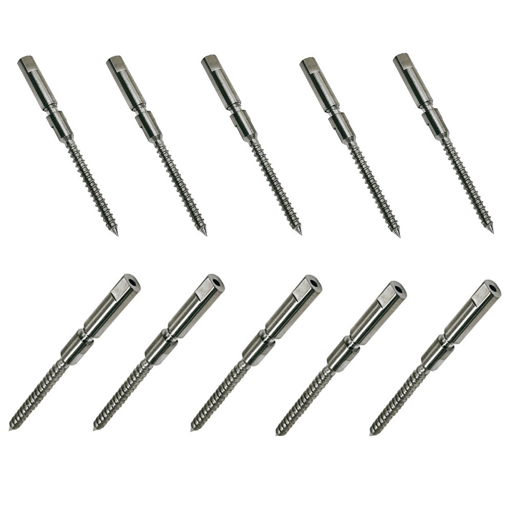 1/8" Marine Boat Stainless Steel Swageless Lag Stud Cable Wire Rope, 10 ...