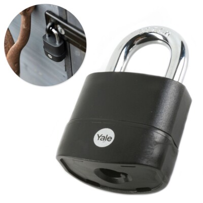 ANTI-CUT SHACKLE PADLOCK Yale High Security Outdoor Theft Resistant ...