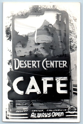 Needles California CA Postcard RPPC Photo Desert Center Cafe Frashers 1948 | eBay