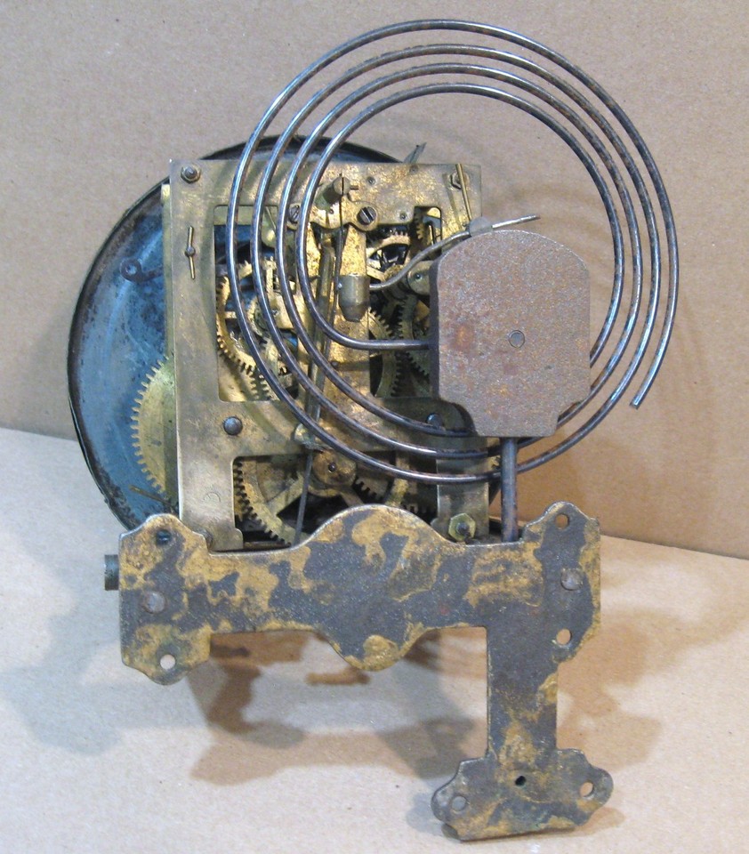 c1900 Antique GERMAN REGULATOR CLOCK MOVEMENT with CLOCK SEAT and GONG ...