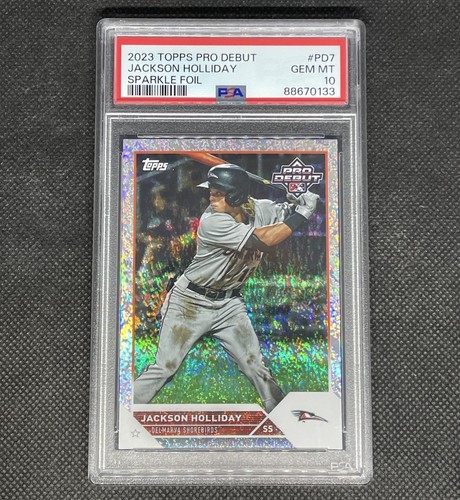 2023 Topps Pro Debut Jackson Holliday Sparkle Foil Rookie Rc PSA 10 # ...