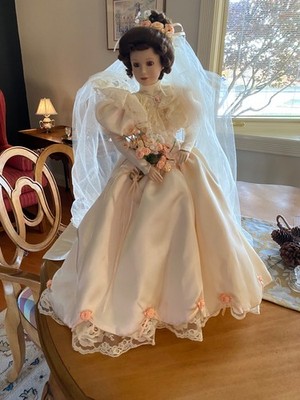 Vintage Doll Elizabeth 1900s Ashton Drake Bride Wedding Dress 1994 COA ...