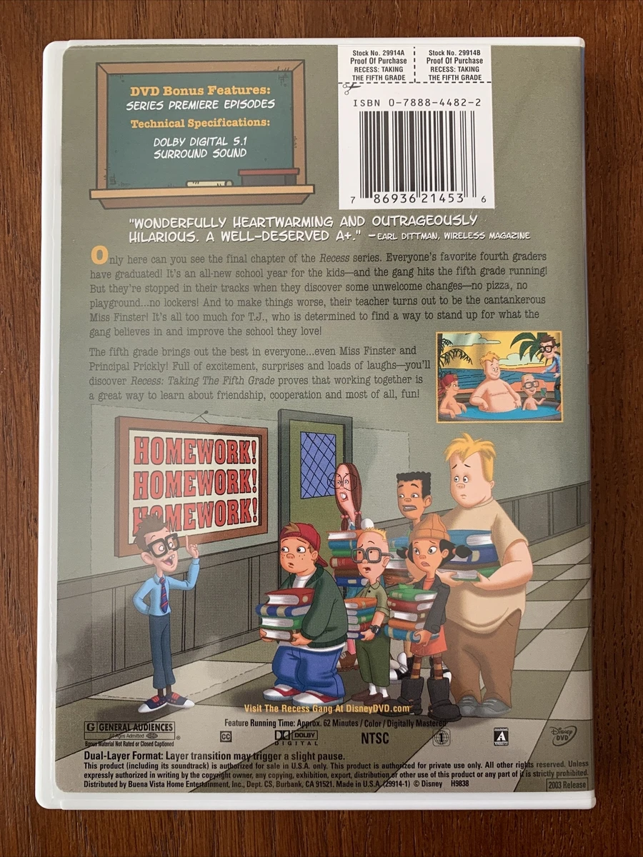 Recess Taking The Fifth Grade Vhs