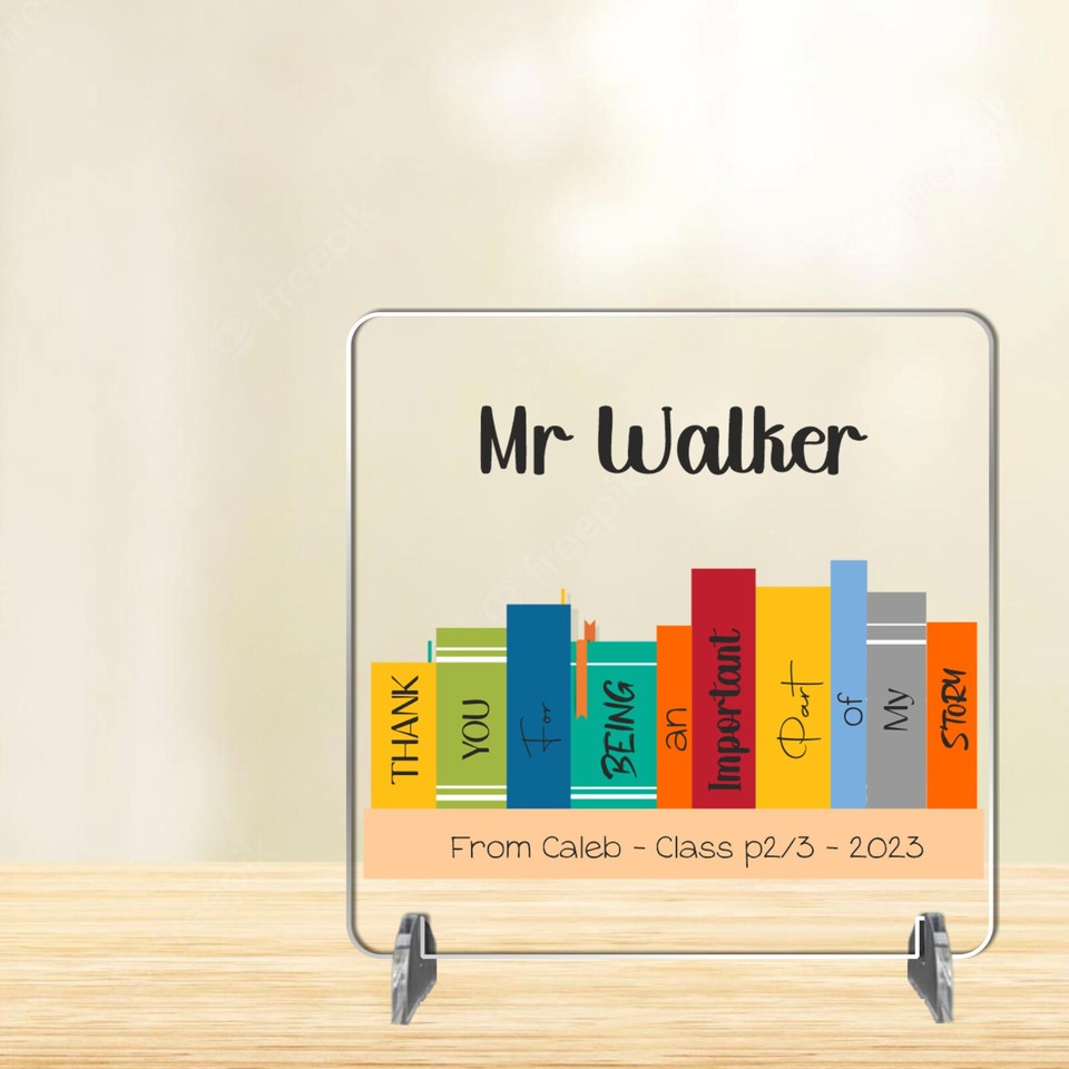Personalised Thank You Gift Teacher Gift Part Of Story Clear Acrylic ...