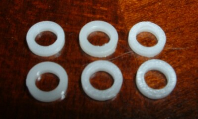 Guitar TUNER KNOB BUSHINGS Washers WHITE Tuning Machine Buttons 6 Gotoh ...