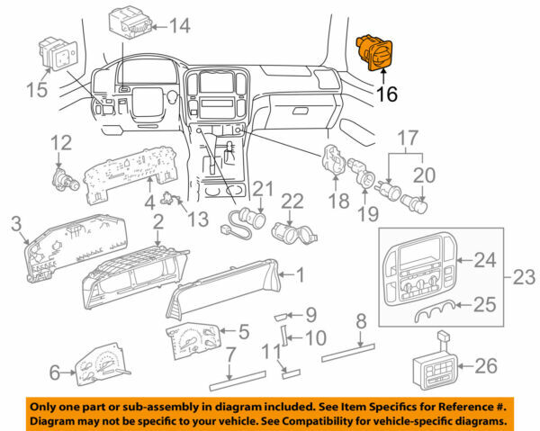 84725-60030 Toyota Switch, center differential lock 8472560030, New ...
