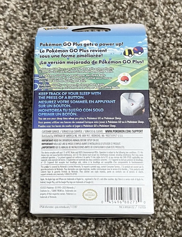 Pokemon Go Plus + Plus Sleep Tracker Pokeball 2023 New in the Box ...