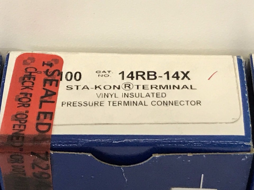 LOT OF 391 NEW! T&B THOMAS & BETTS STA-KON PRESSURE TERMINAL CONN 14RB ...