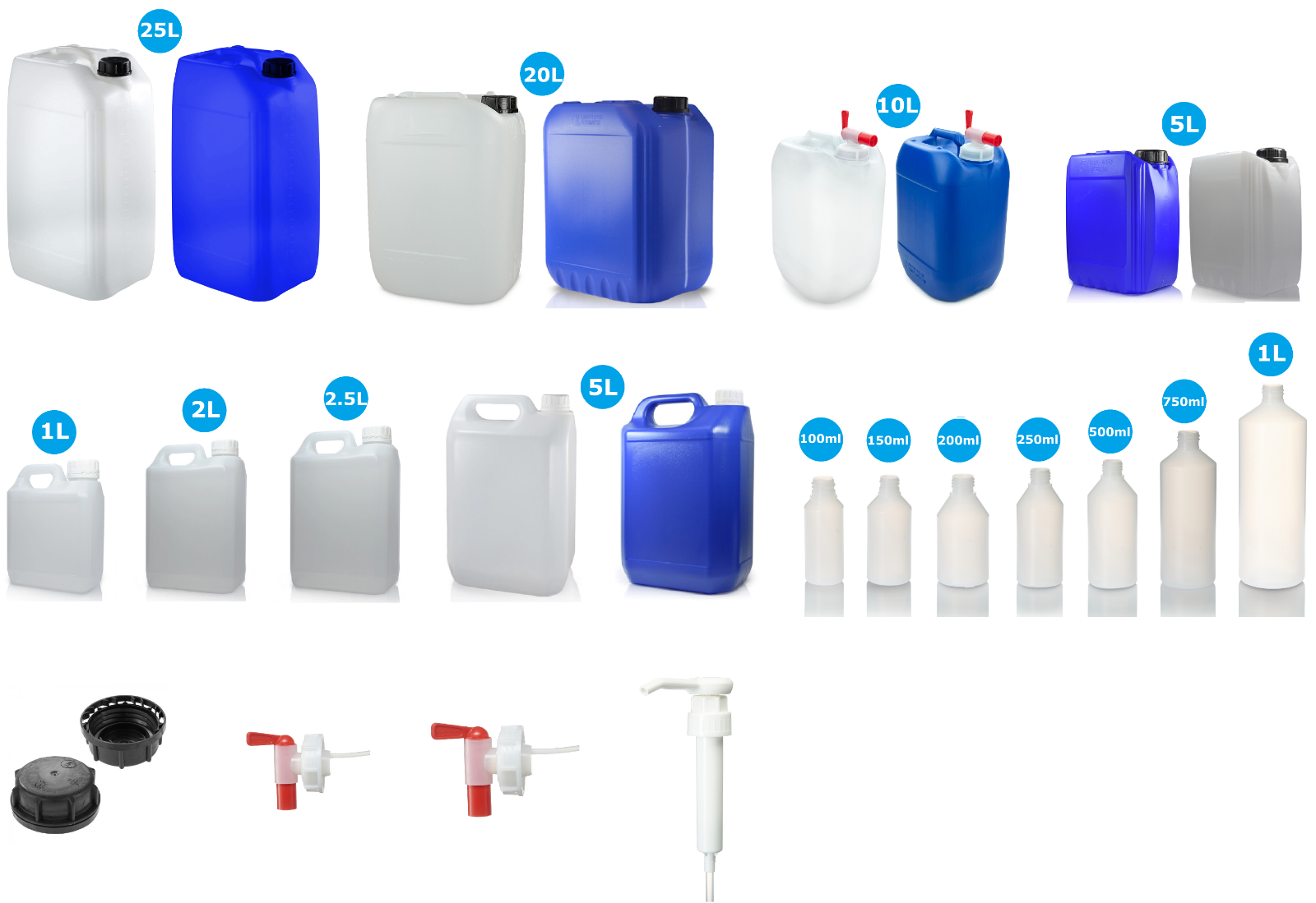 5L 10L 20L 25L PLASTIC WATER CONTAINER FOOD DRUM JERRYCAN JERRICAN UN ...