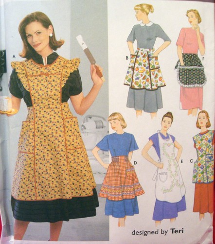 SEWING PATTERN Simplicity 8720 RETRO LADIES APRONS size Sm-Lg 10-20 | eBay