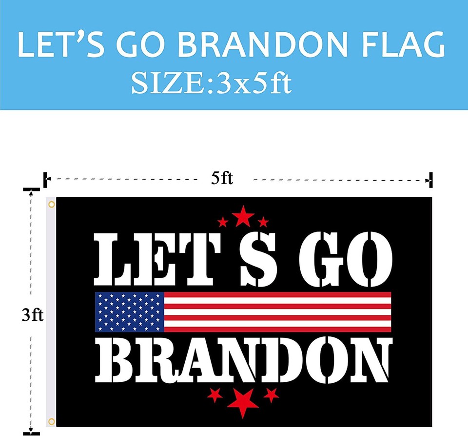 Let's Go Brandon FJB Flag 3x5FT With Two Grommets Double Stitched Vivid ...