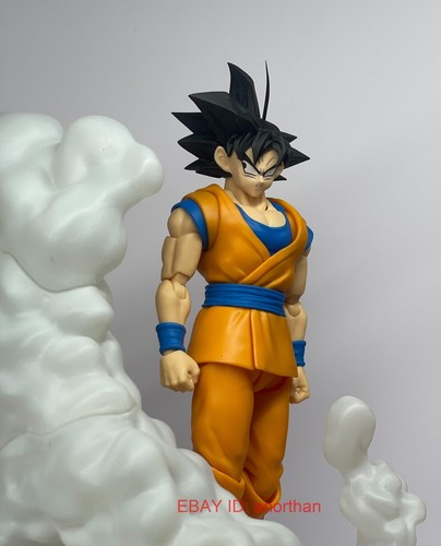Custom 1/12 SHF Son Goku Base Form Black Hair Head Sculpt Face ...