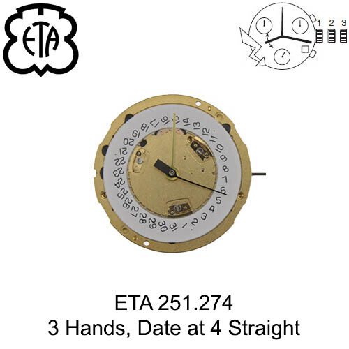 Genuine ETA 251.274 Watch Movement Swiss (Multiple variations) | eBay