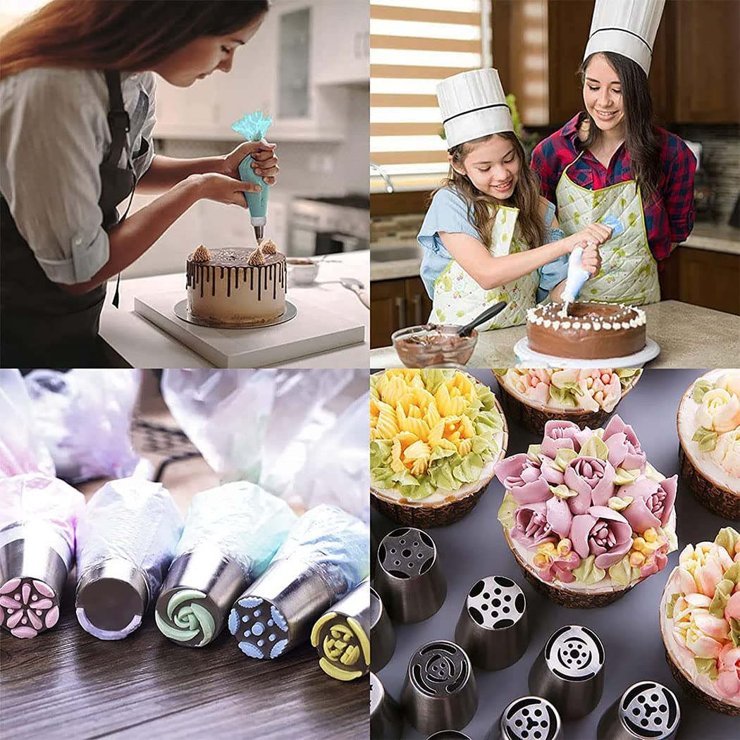69 Pcs Russian Piping Tips Set, 12 Different Flower Nozzles Russian ...