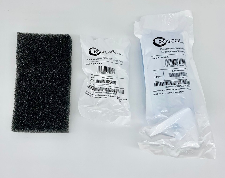 INVACARE Perfecto2 O2 OXYGEN MAINTENANCE FILTER KIT -FK-IPER New ...