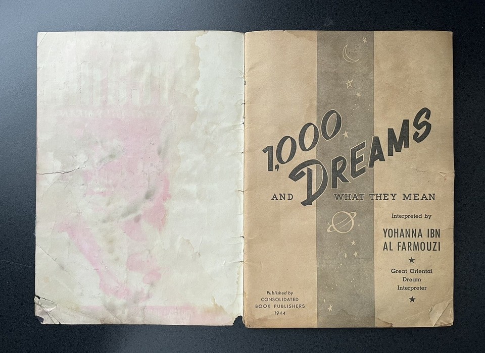 1,000 Dreams And What They Mean 1944 Horror Occult Pulp Fiction ...