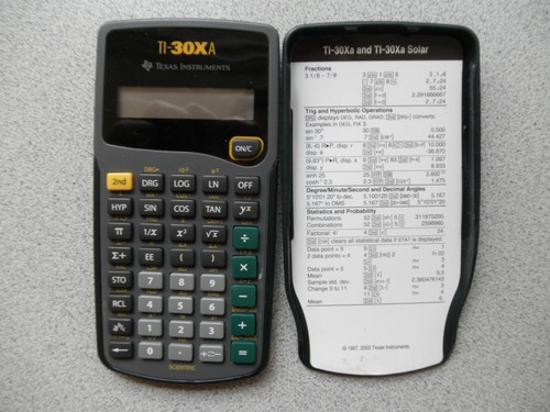 Texas Instruments TI-30XA Solar Scientific Calculator 33317039944 | eBay